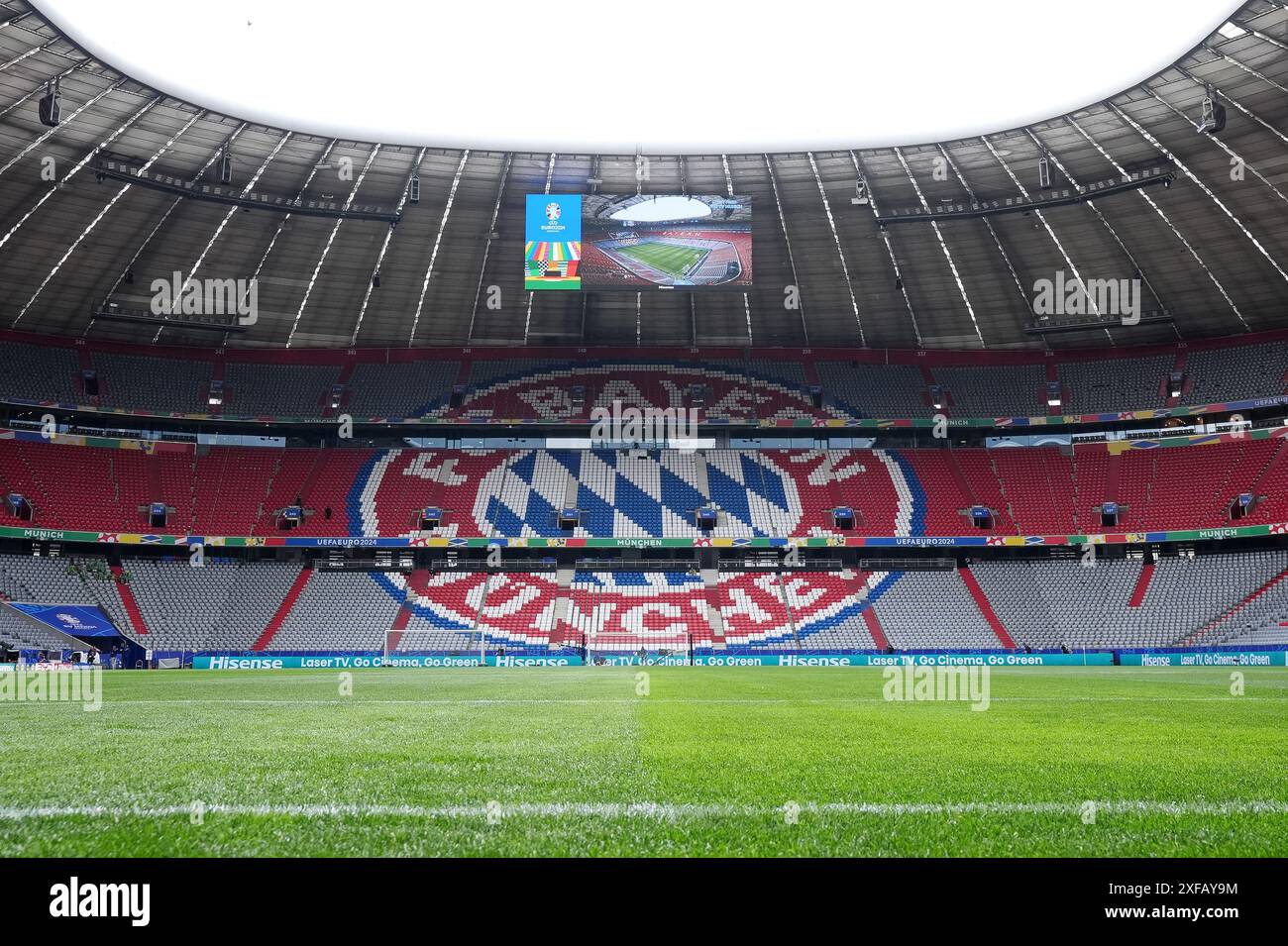 A general view inside the Munich Football Arena in Munich, Germany ...