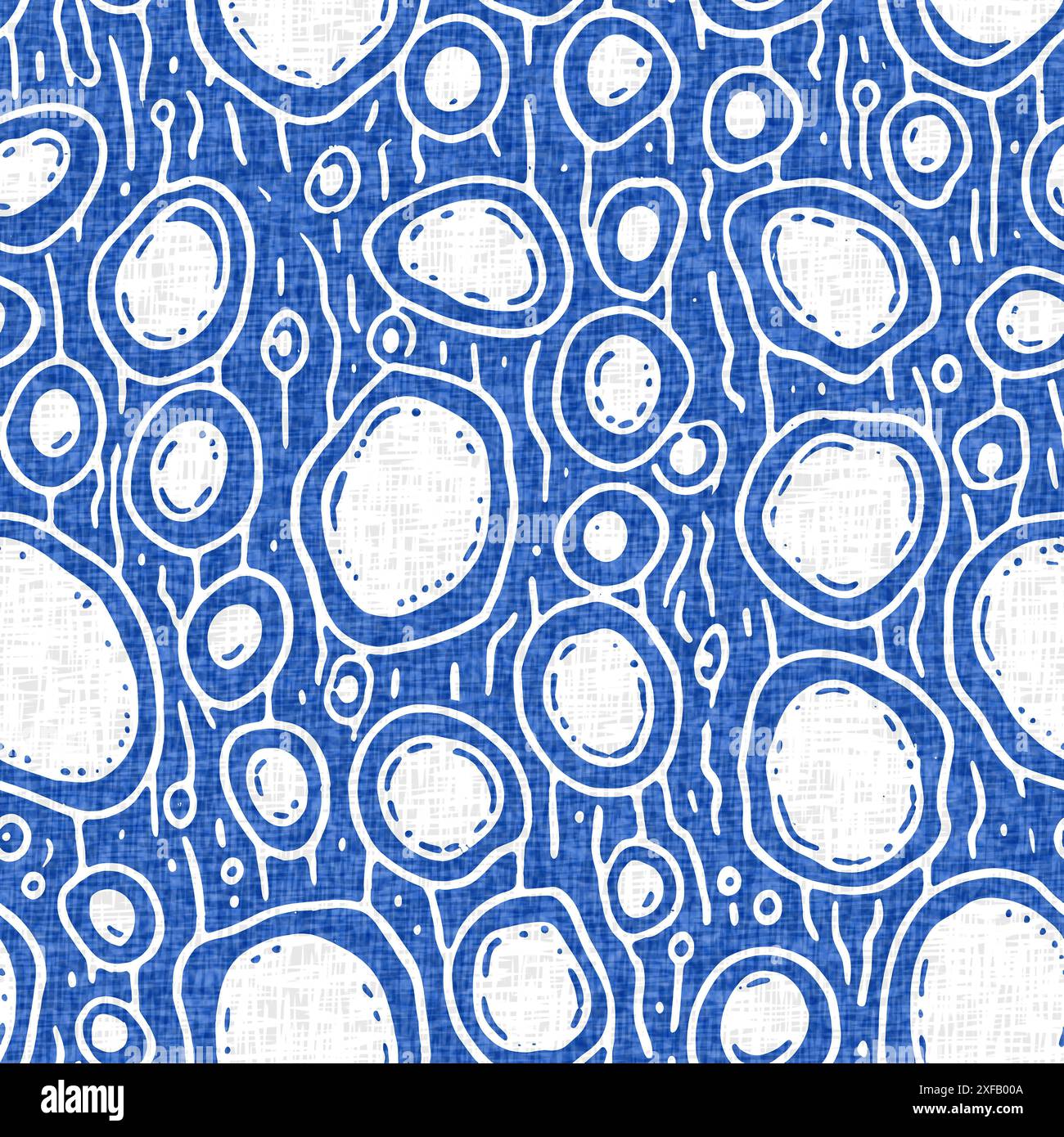 Soft blu water bubbles circle dot seamless texture pattern. Beachy ...