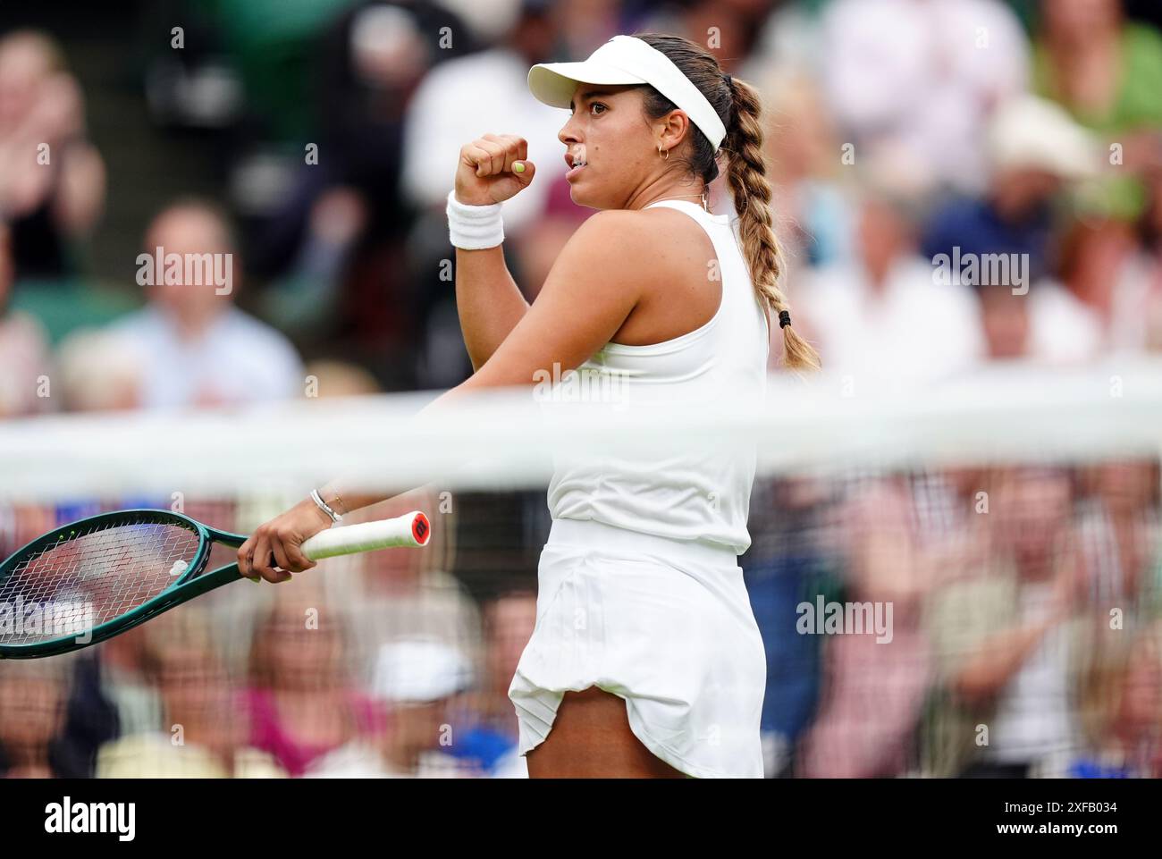Jessica Bouzas Maneiro reacts during her match against Marketa ...