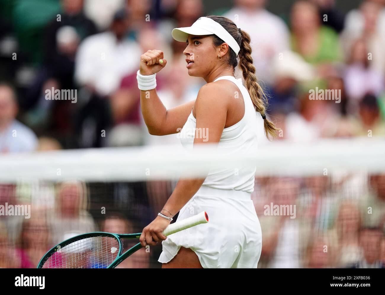 Jessica Bouzas Maneiro reacts during her match against Marketa ...