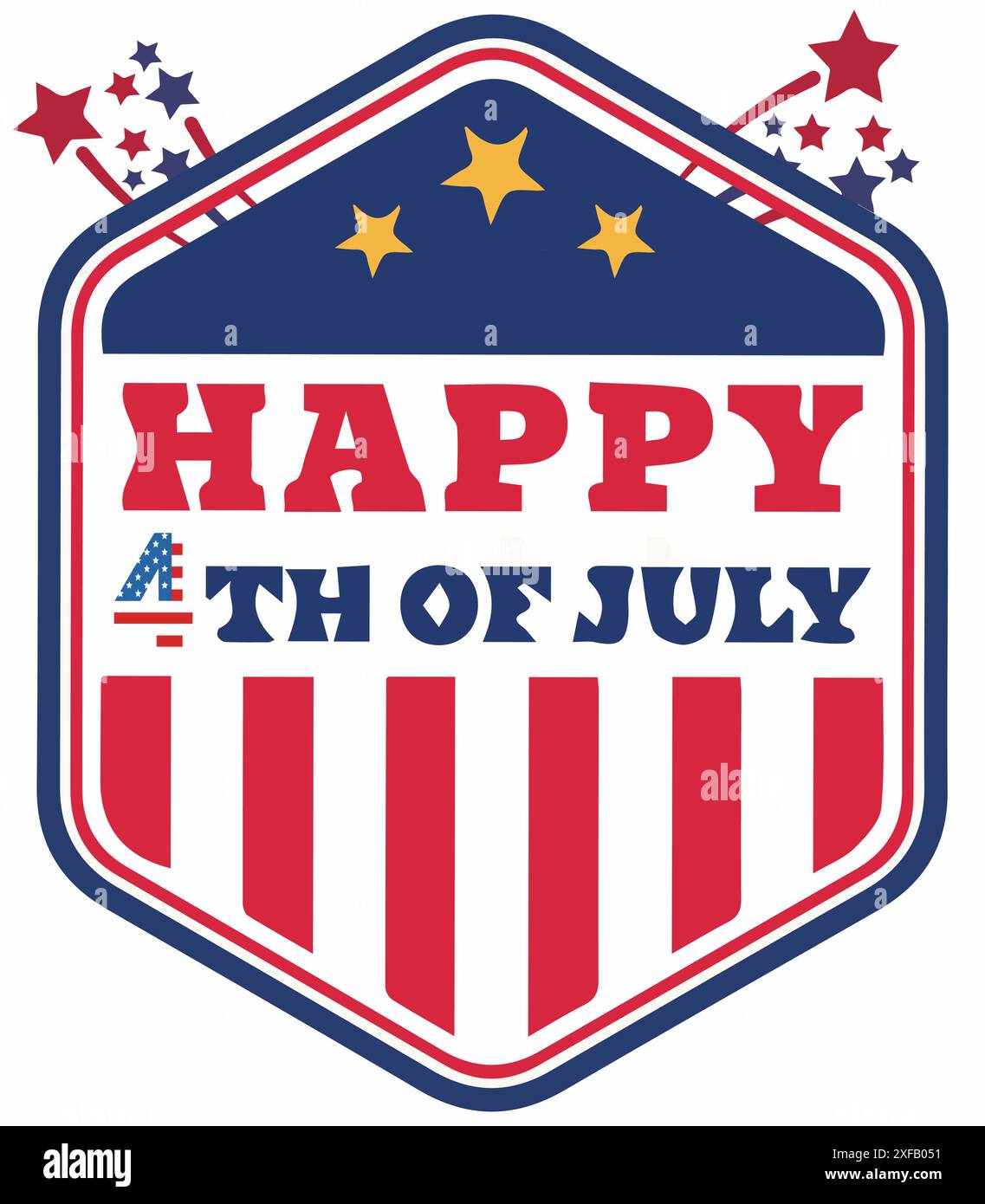 Happy 4th of July Flag And Stars. July 4th Happy Independence Day Stock ...