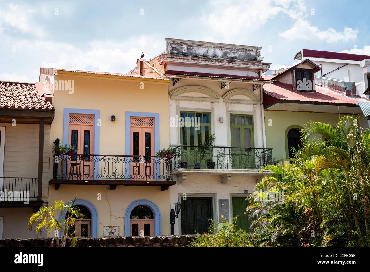 Old colonial architecture in Casco Viejo, the old city centre, Panama ...