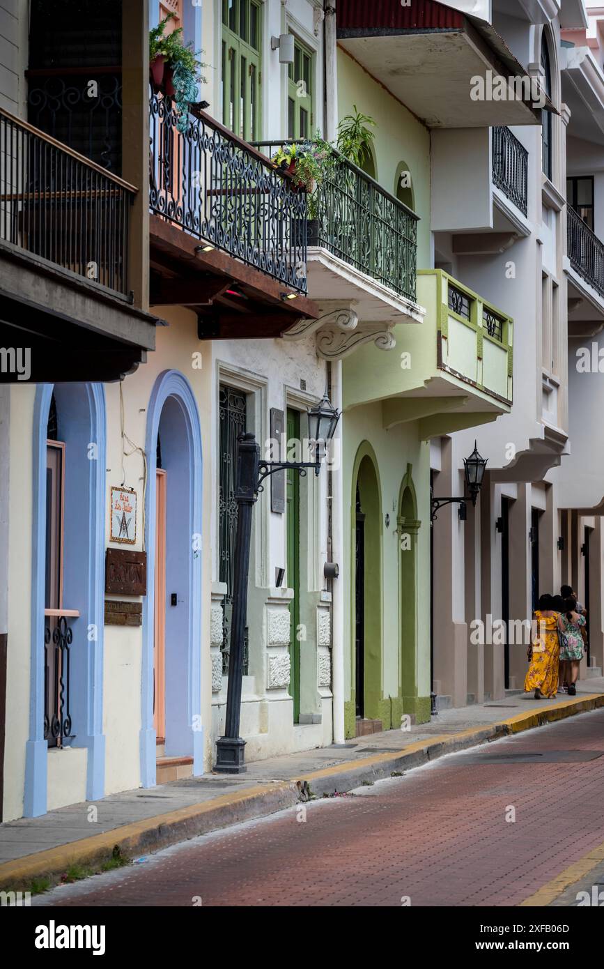 Old colonial architecture in Casco Viejo, the old city centre, Panama ...