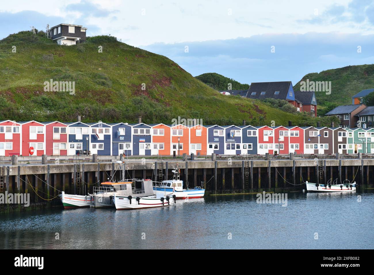 Lobster Shacks At The Port Of Heligoland Stock Photo - Alamy