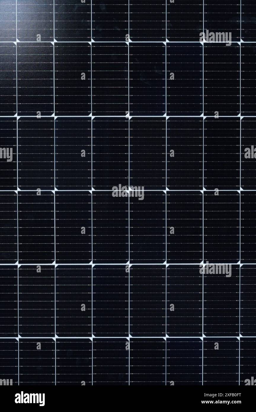 Solar panel cell background pattern rectangles close up view Stock ...