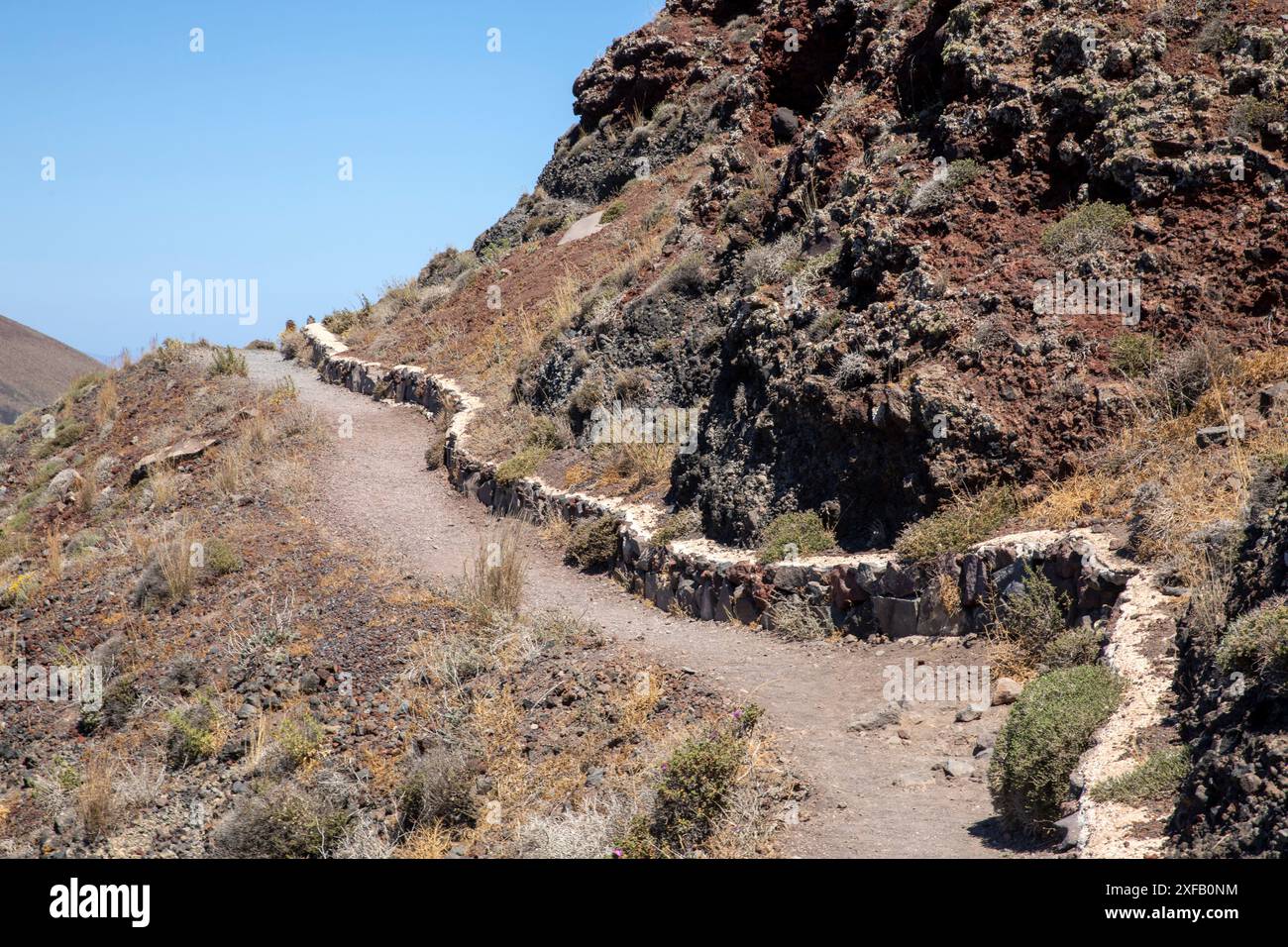 Santorini - Greece - May 17, 2024: The path between Fira and Oia ...