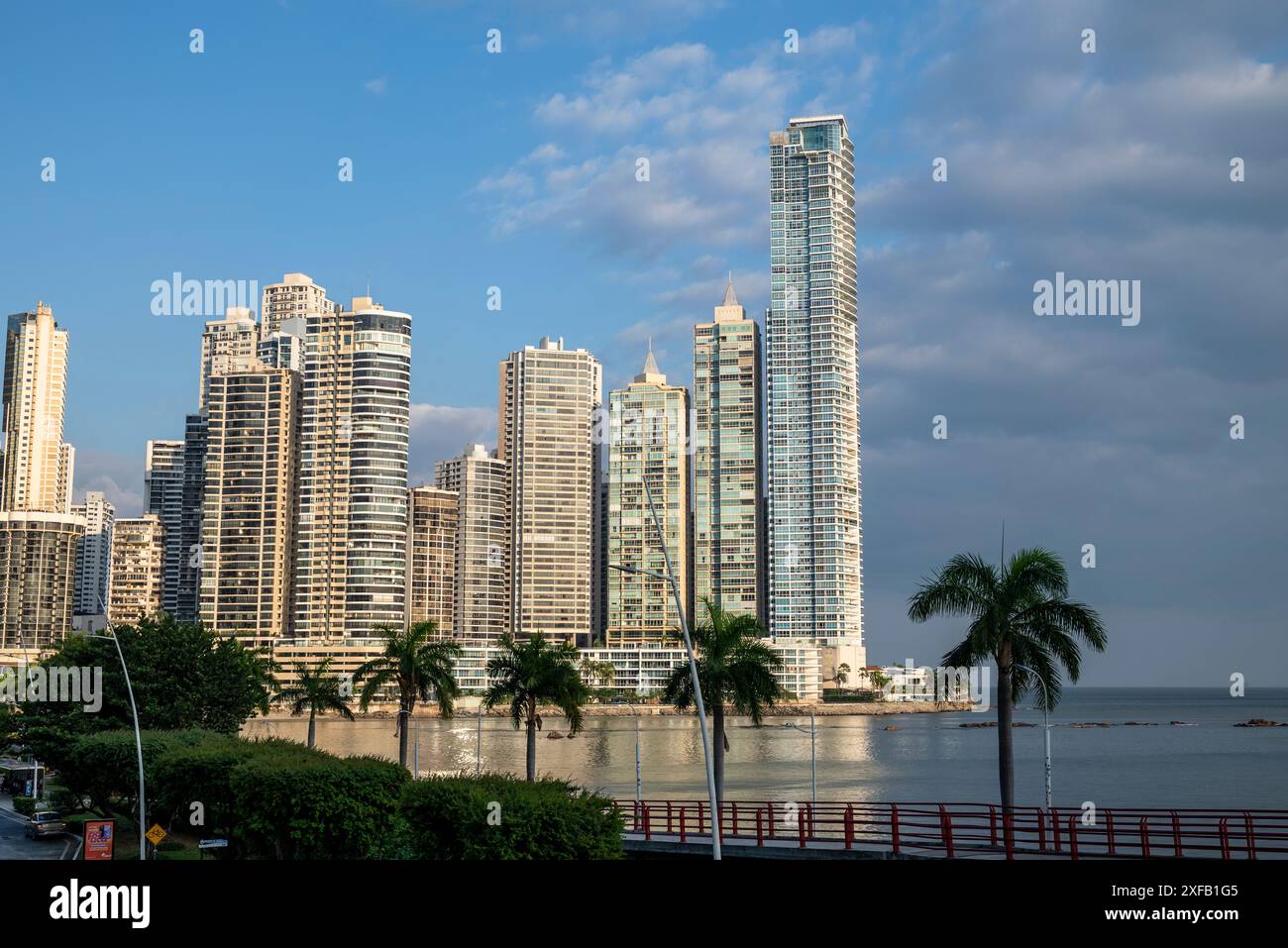 Cityscape with Punta Paitilla skyscrapers, luxury residential ...