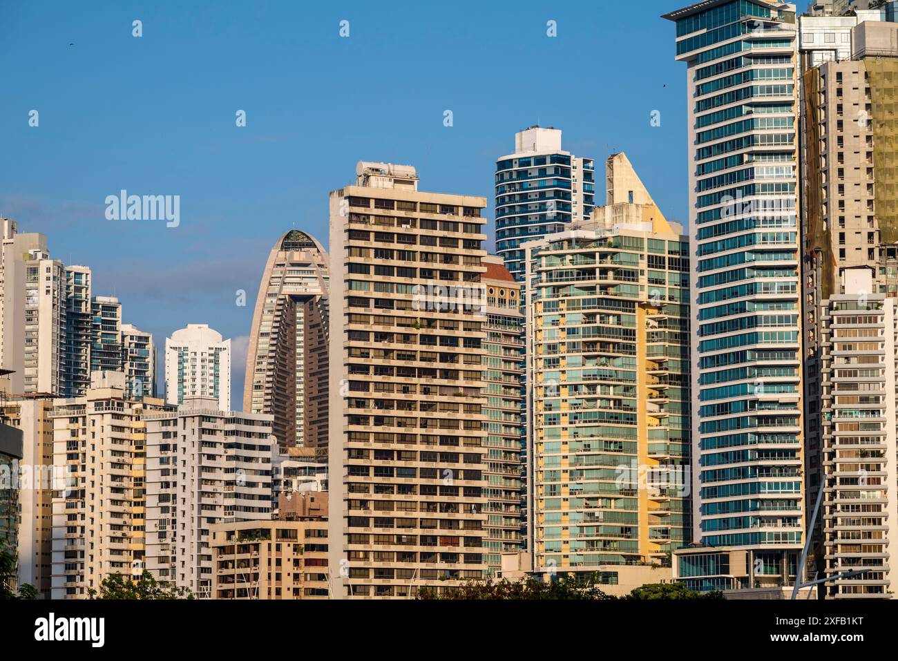 Luxury apartment towers in Punta Paitilla skyscrapers of modern Panama ...