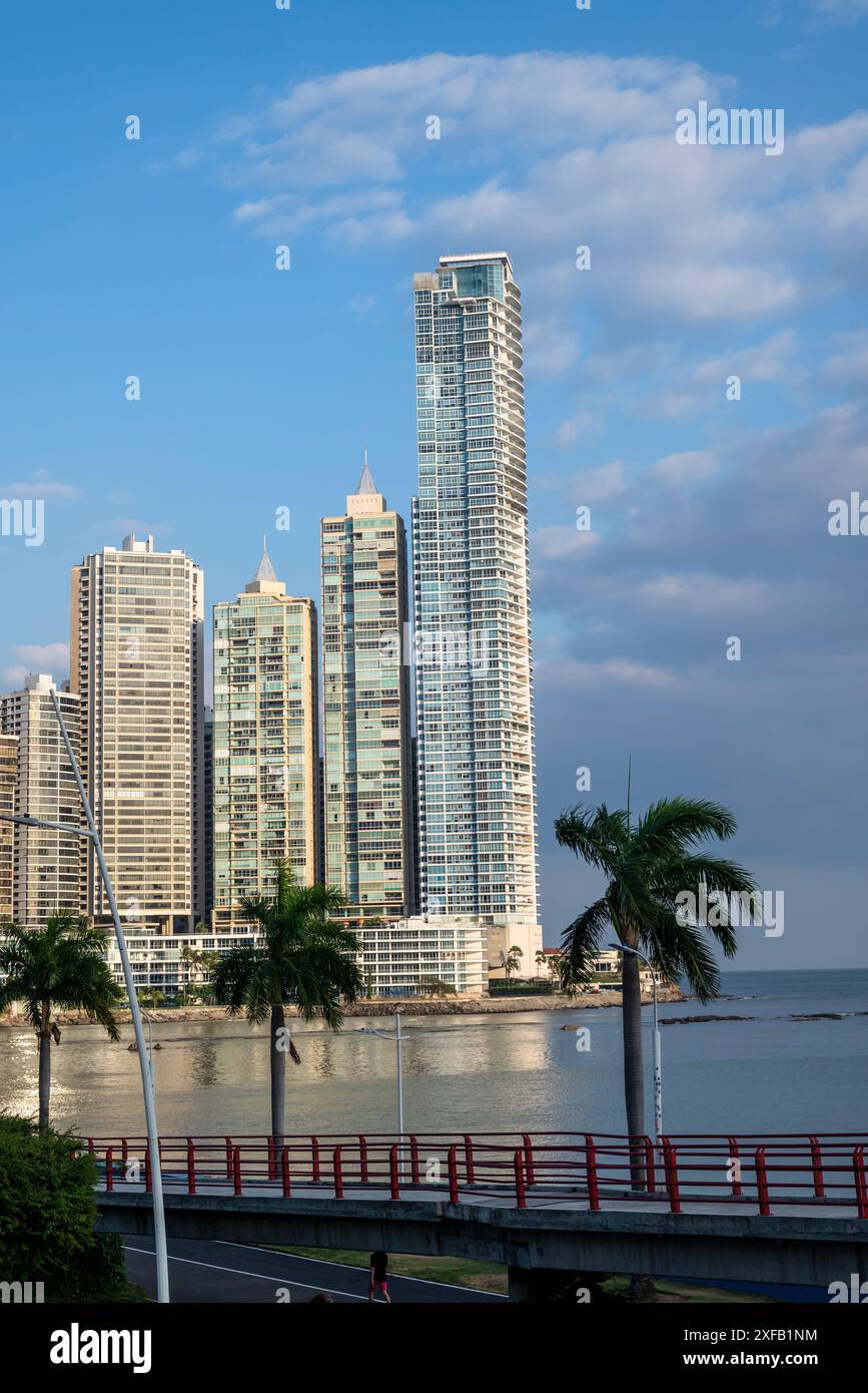 Luxury apartment towers in Punta Paitilla skyscrapers of modern Panama ...