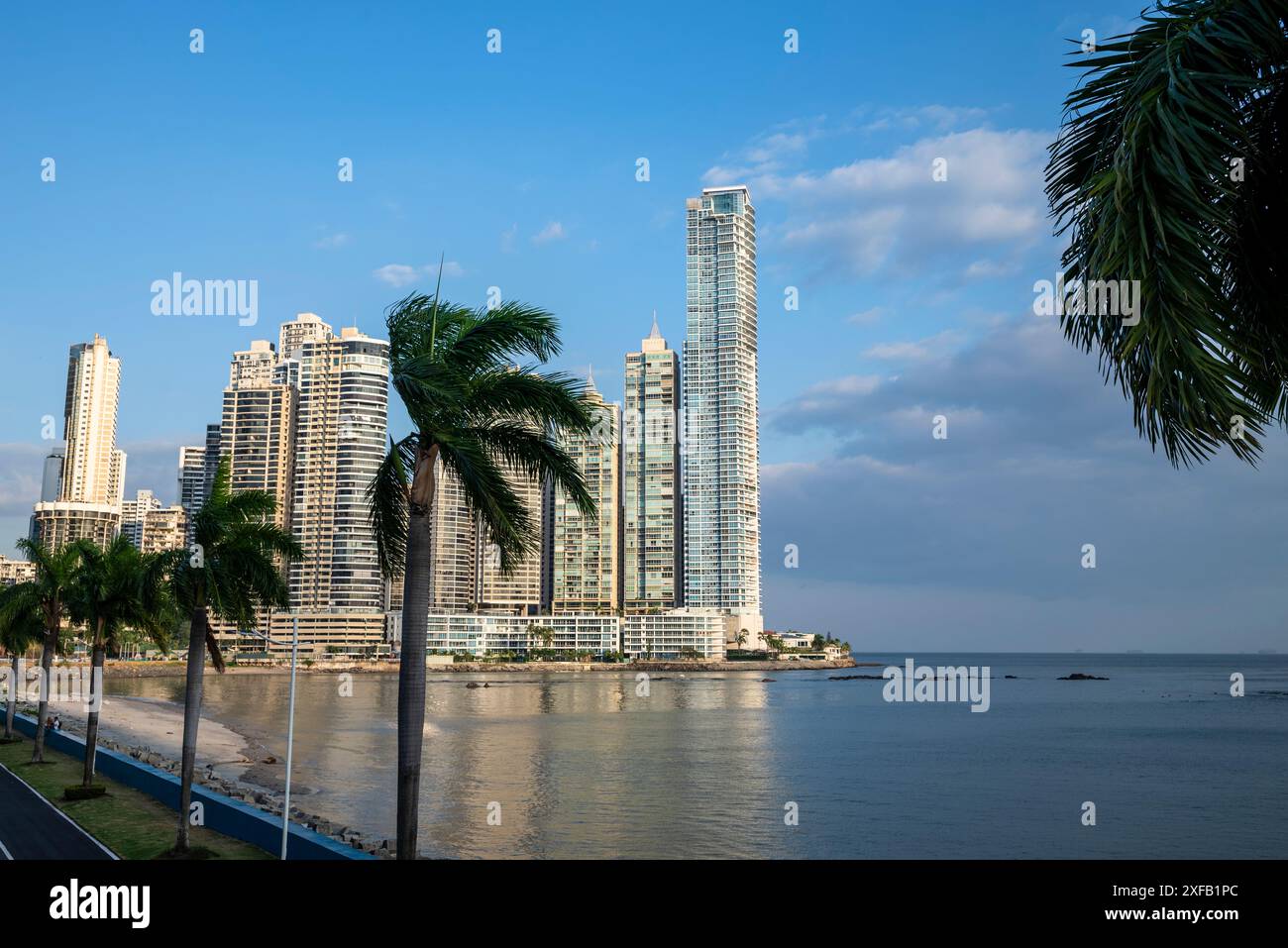 Luxury apartment towers in Punta Paitilla skyscrapers of modern Panama ...
