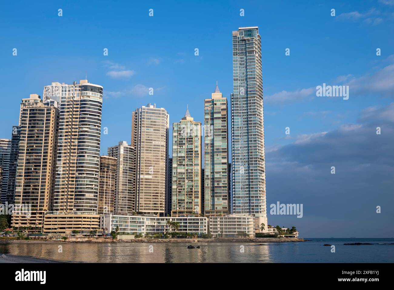 Luxury apartment towers in Punta Paitilla skyscrapers of modern Panama ...