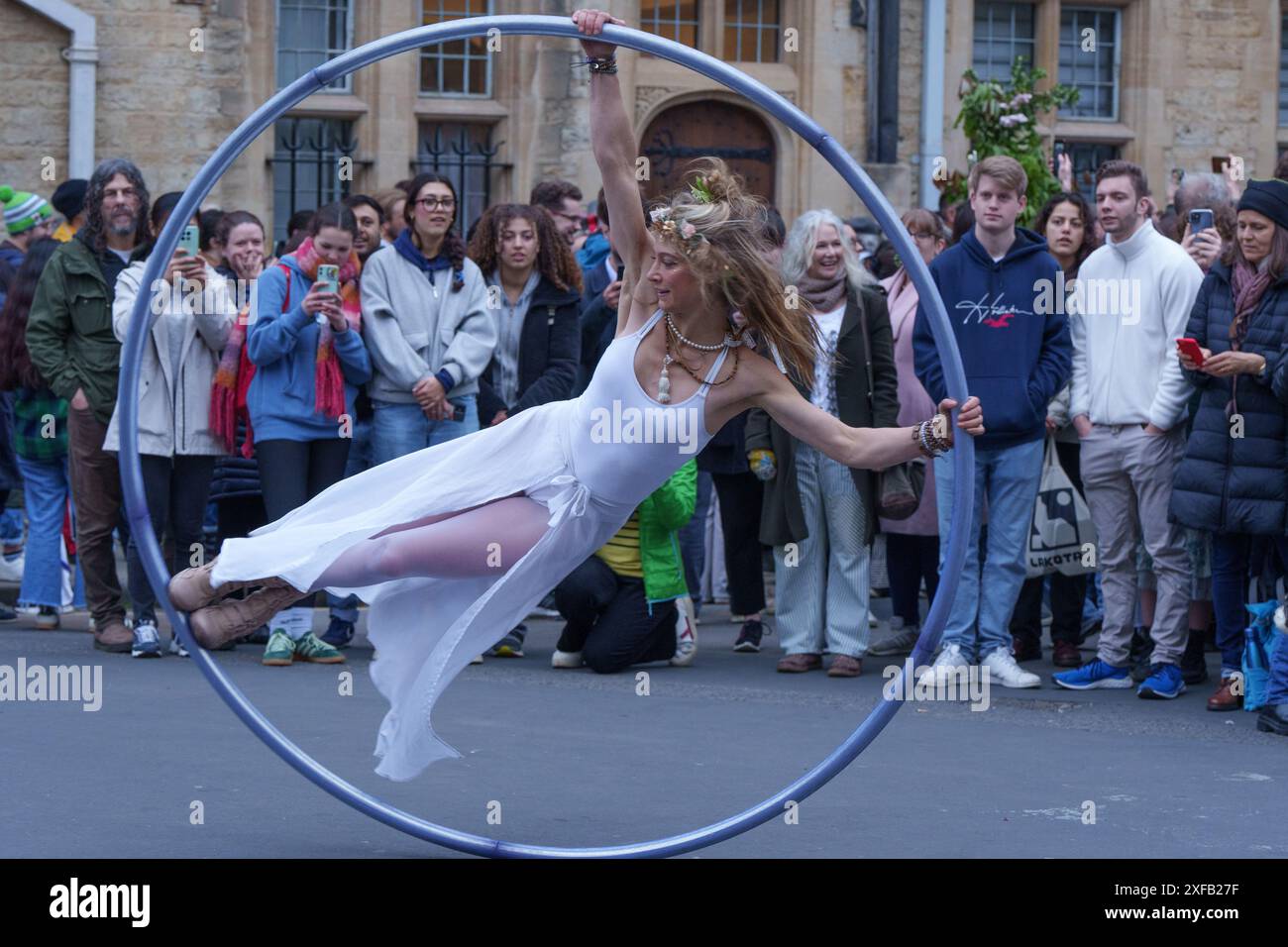 Ariel Dempsey displays her skills dancing using a Cyr Wheel, Mayday, on ...