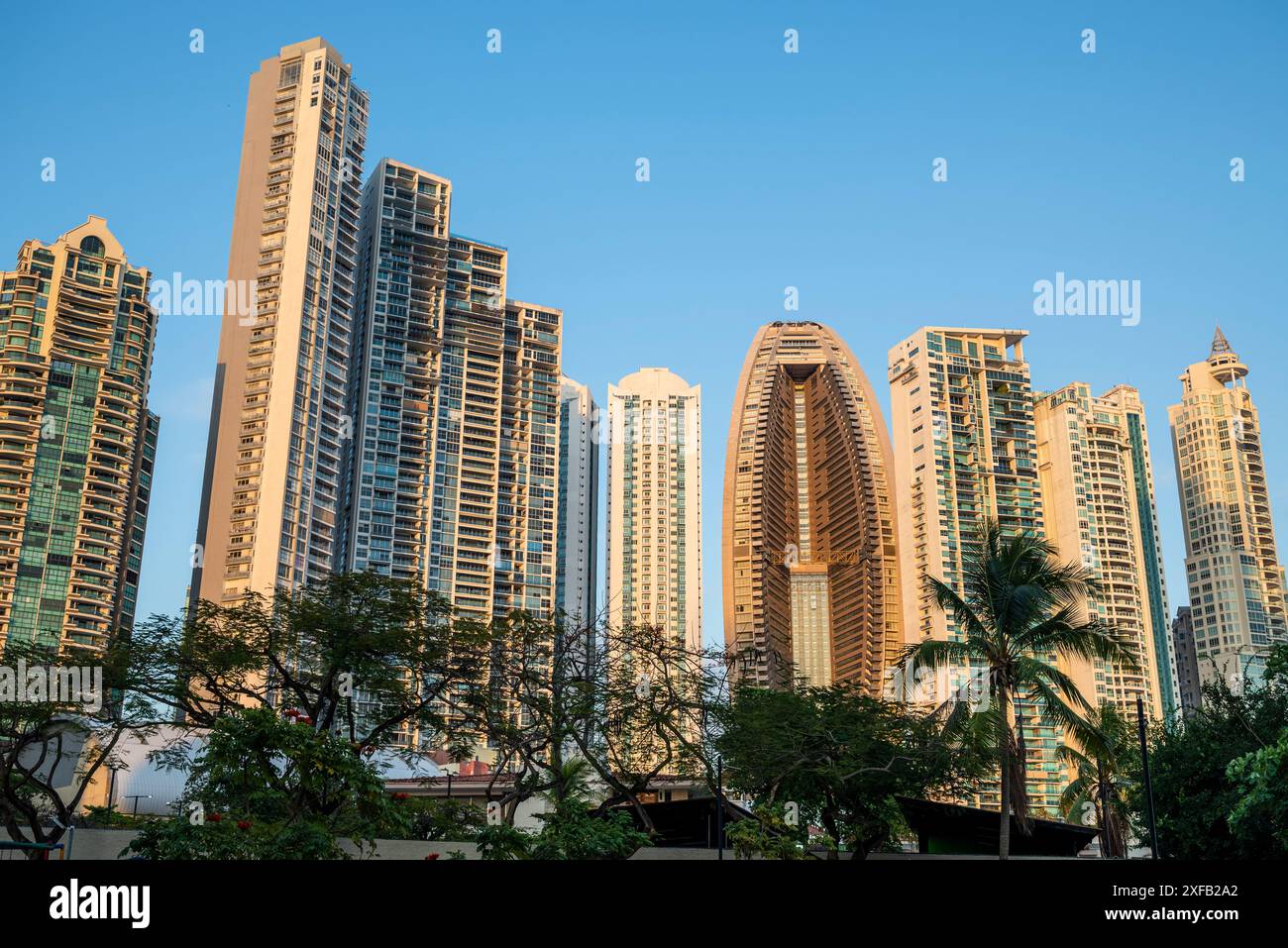 Skyscrapers of Punta Pacífica with JW Marriott Panama tower, Panama ...