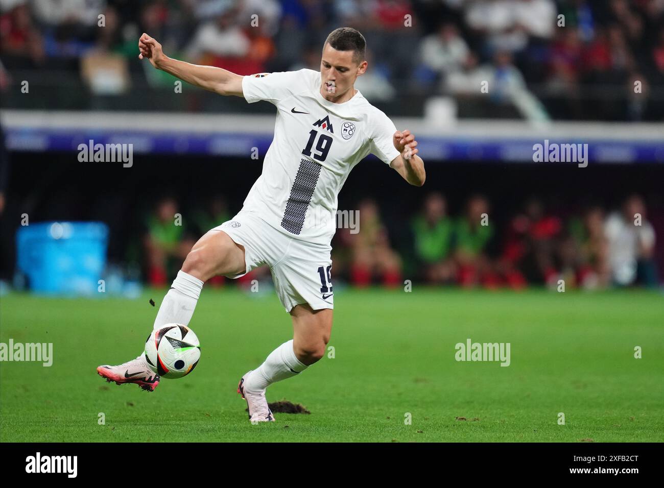 Zan Celar of Slovenia during the UEFA Euro 2024 match between Portugal ...