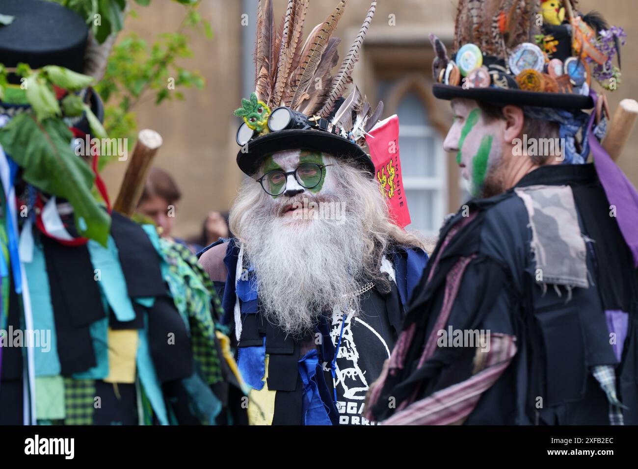 Members of the Armaleggan Border Morris perform at the May Day ...