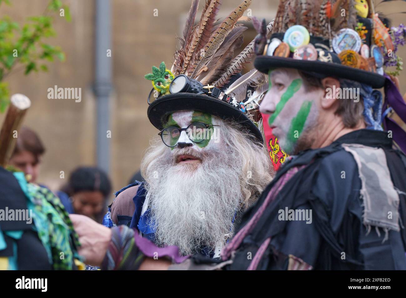Members of the Armaleggan Border Morris perform at the May Day ...
