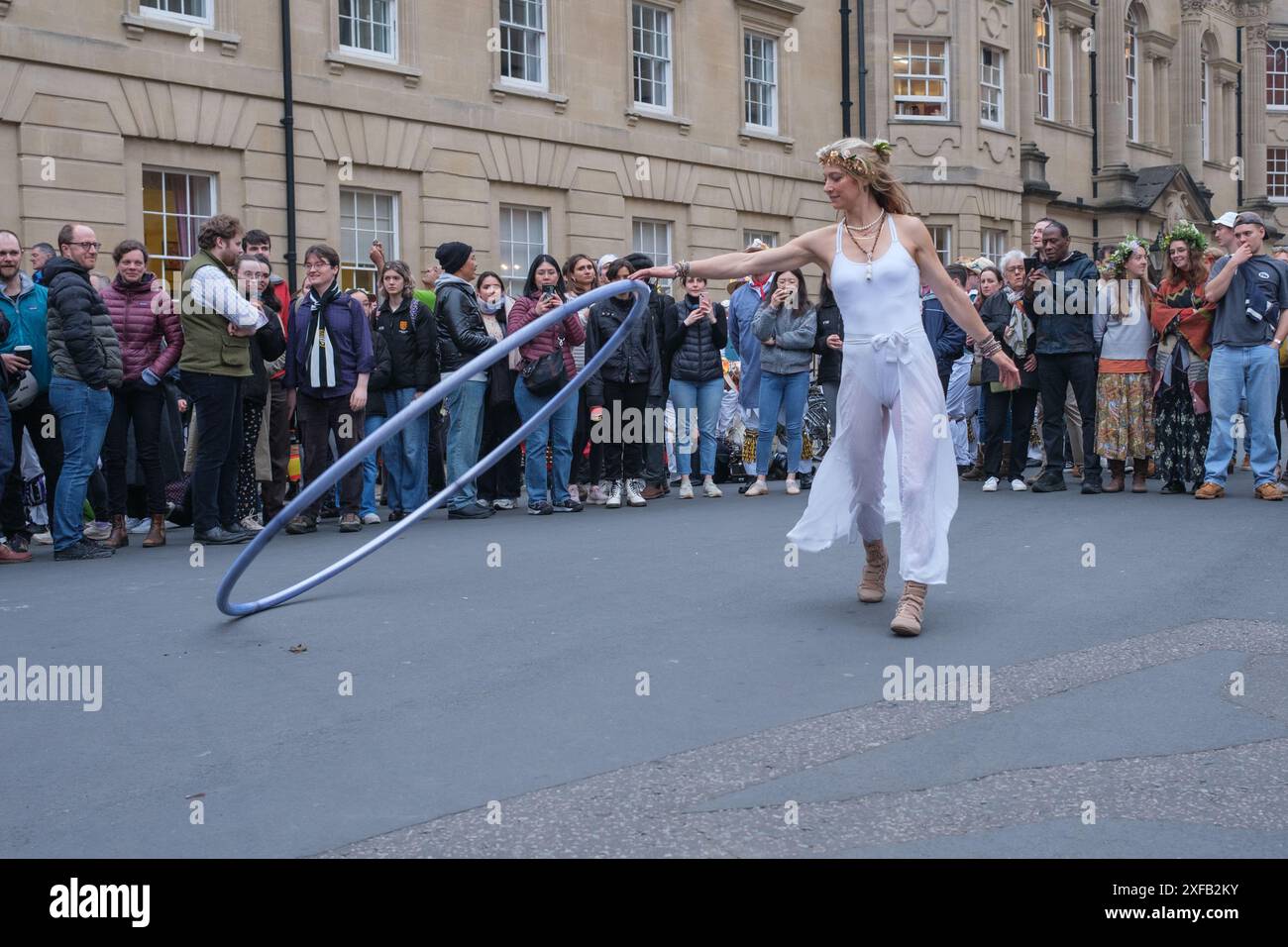 Ariel Dempsey displays her skills dancing using a Cyr Wheel, Mayday, on ...