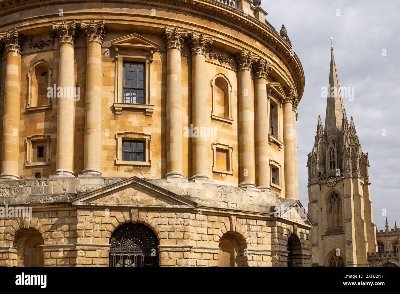The spire of the Church of St. Mary the Virgin rises alongside the ...