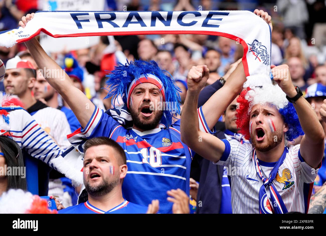 France fans inside the stadium during the UEFA Euro 2024, round of 16 ...