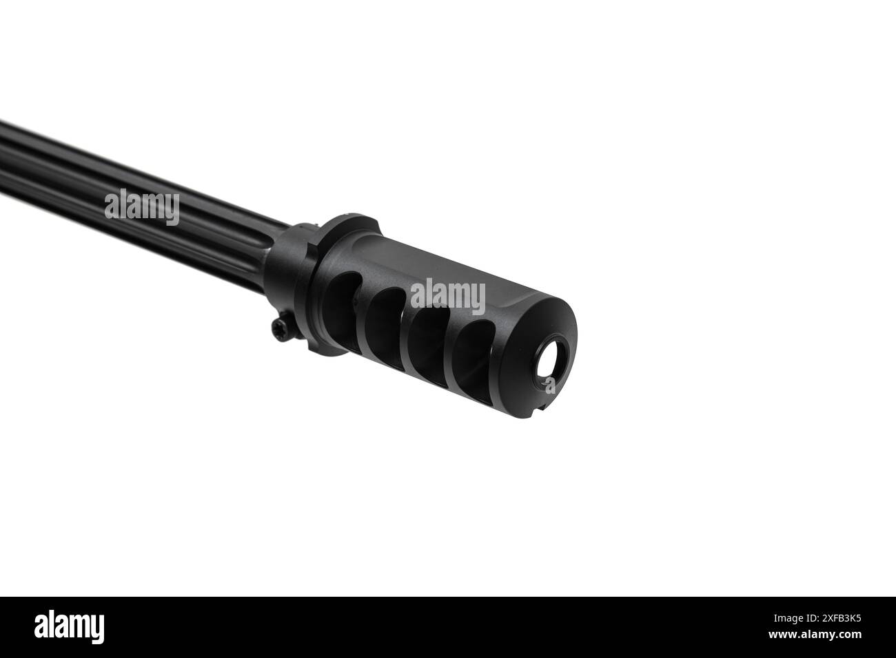 Large caliber sniper rifle. Long range weapon. Isolate on a white ...