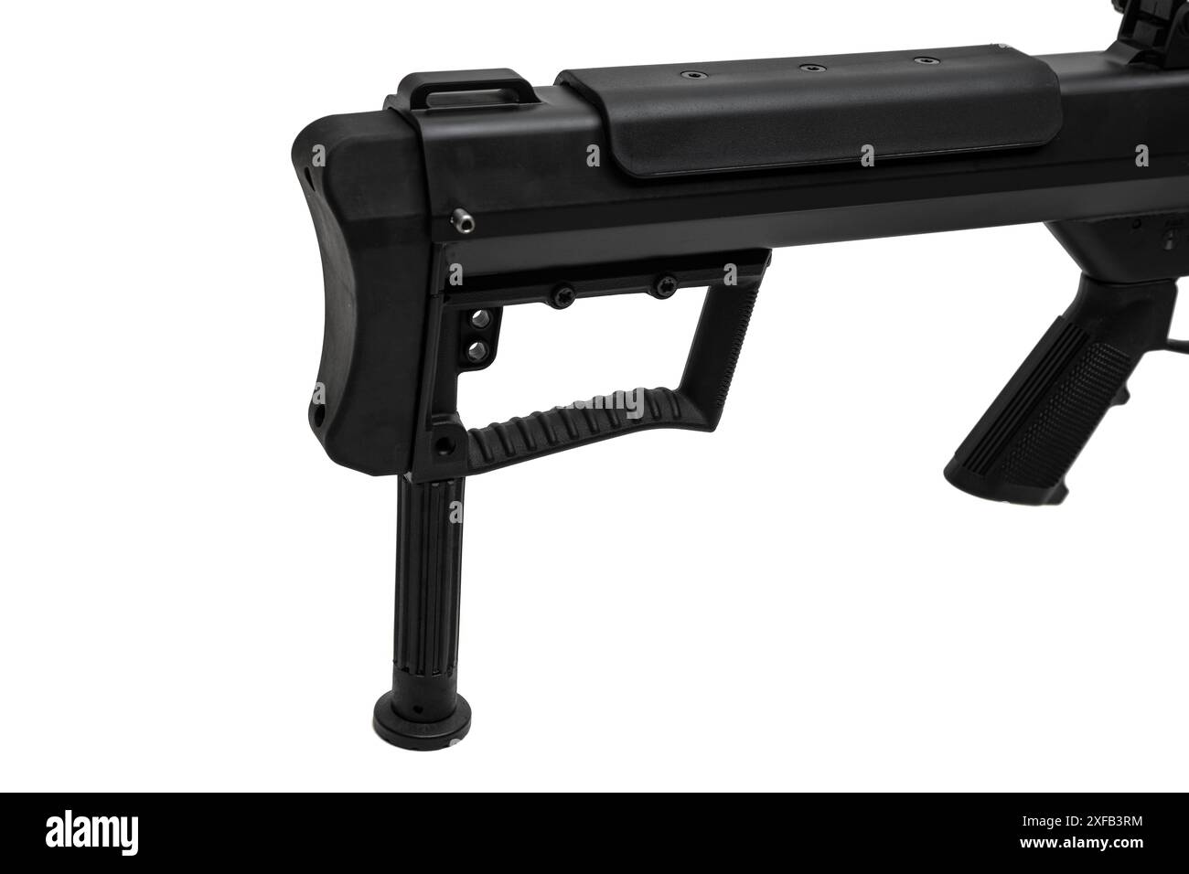 Large caliber sniper rifle. Long range weapon. Isolate on a white ...