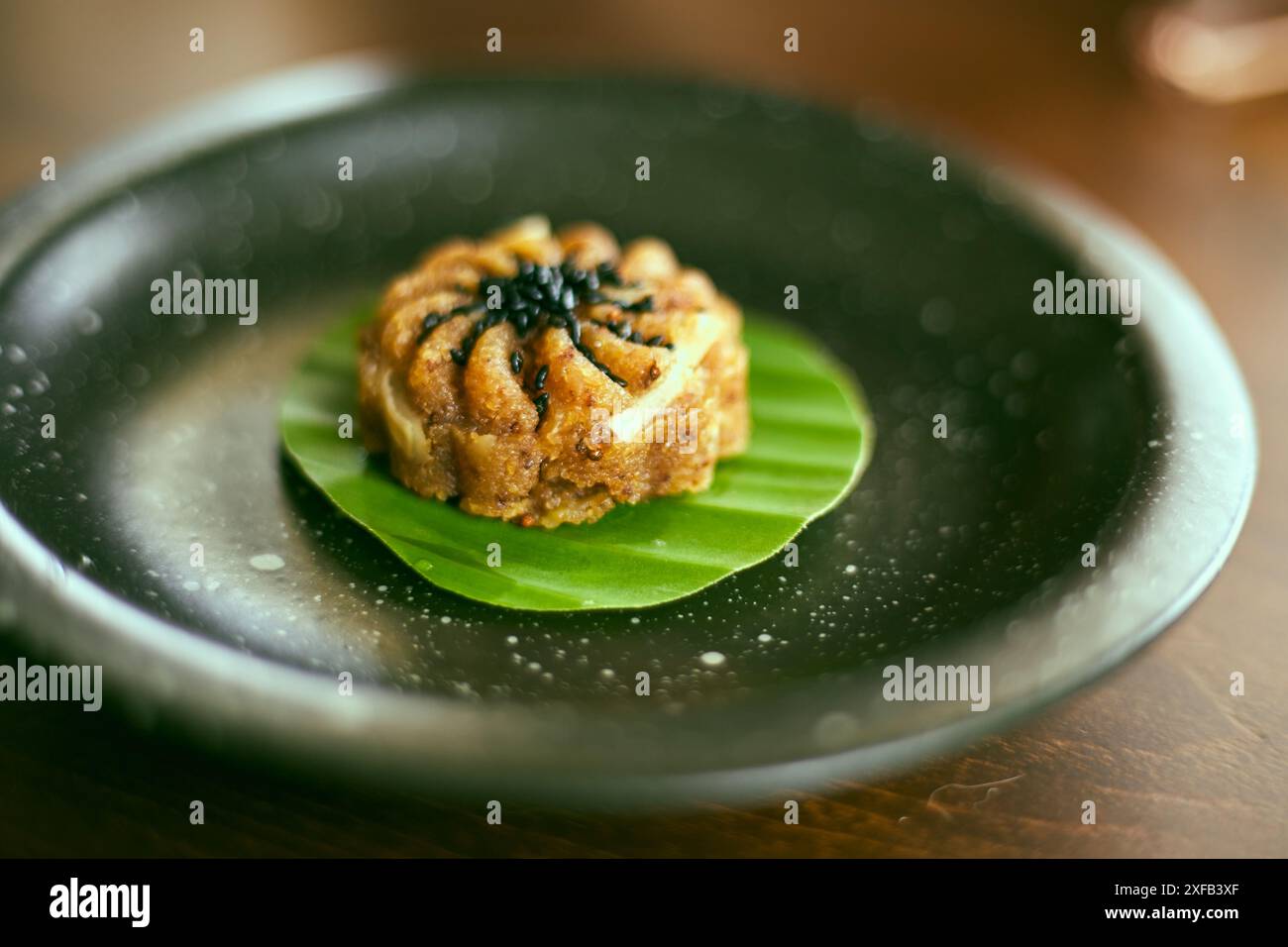 Thai dessert called "Kao Tu" or dried rice balls made from rice and ...