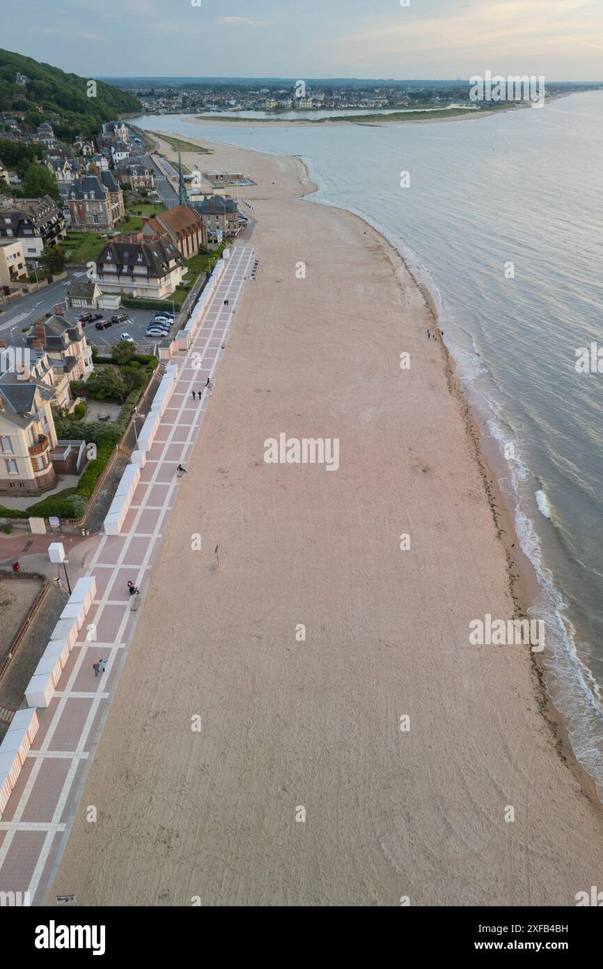 Aerial view of Houlgate, Normandy coast Stock Photo - Alamy