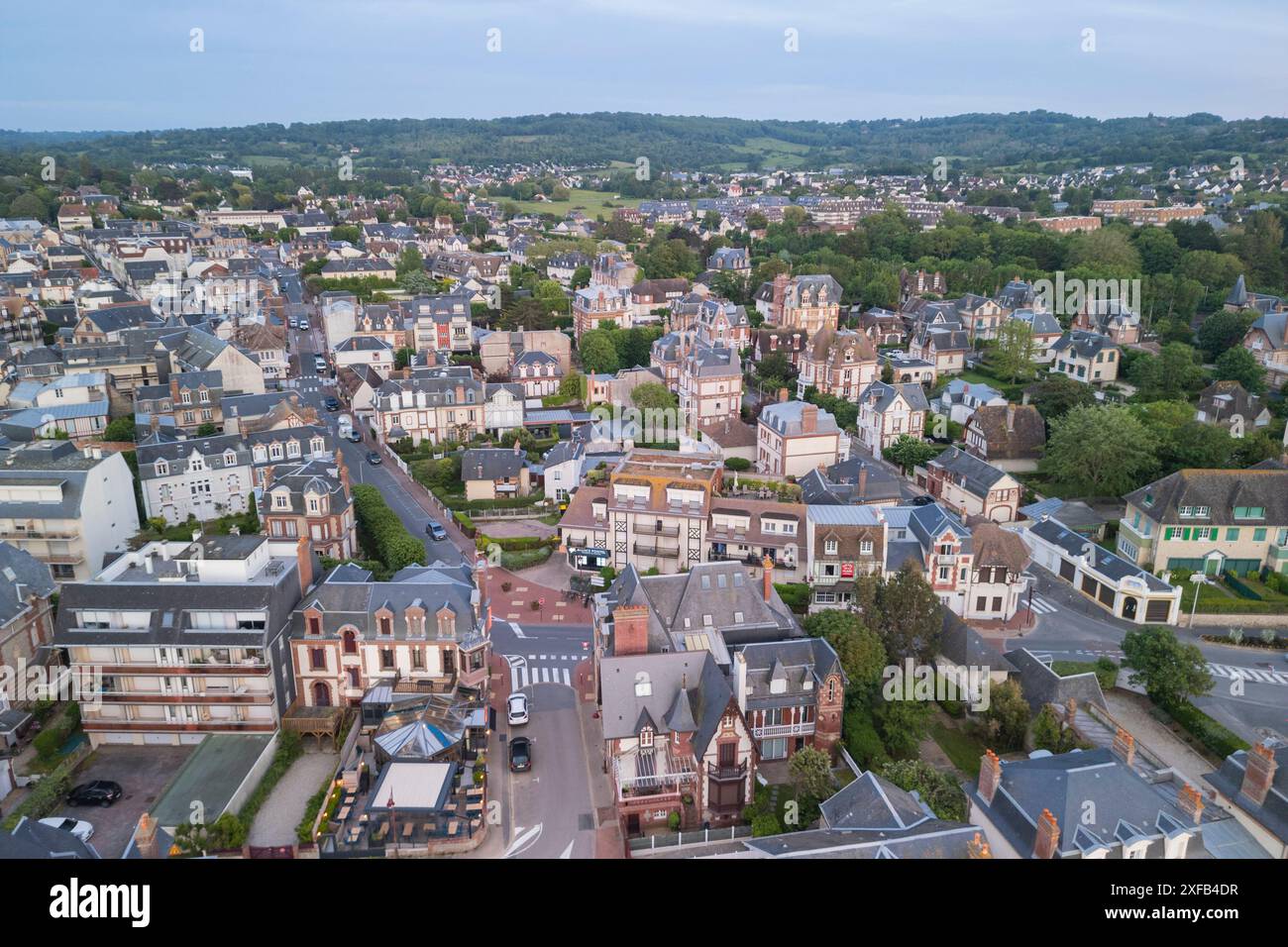 Aerial view of Houlgate, Normandy coast Stock Photo - Alamy