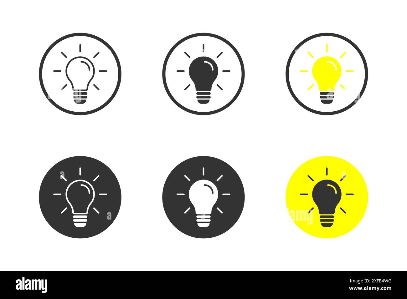 Light bulb icon set. Idea icon. Vector illustration Stock Vector Image & Art - Alamy