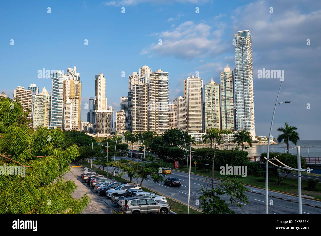 Cityscape with Punta Paitilla skyscrapers, luxury residential ...