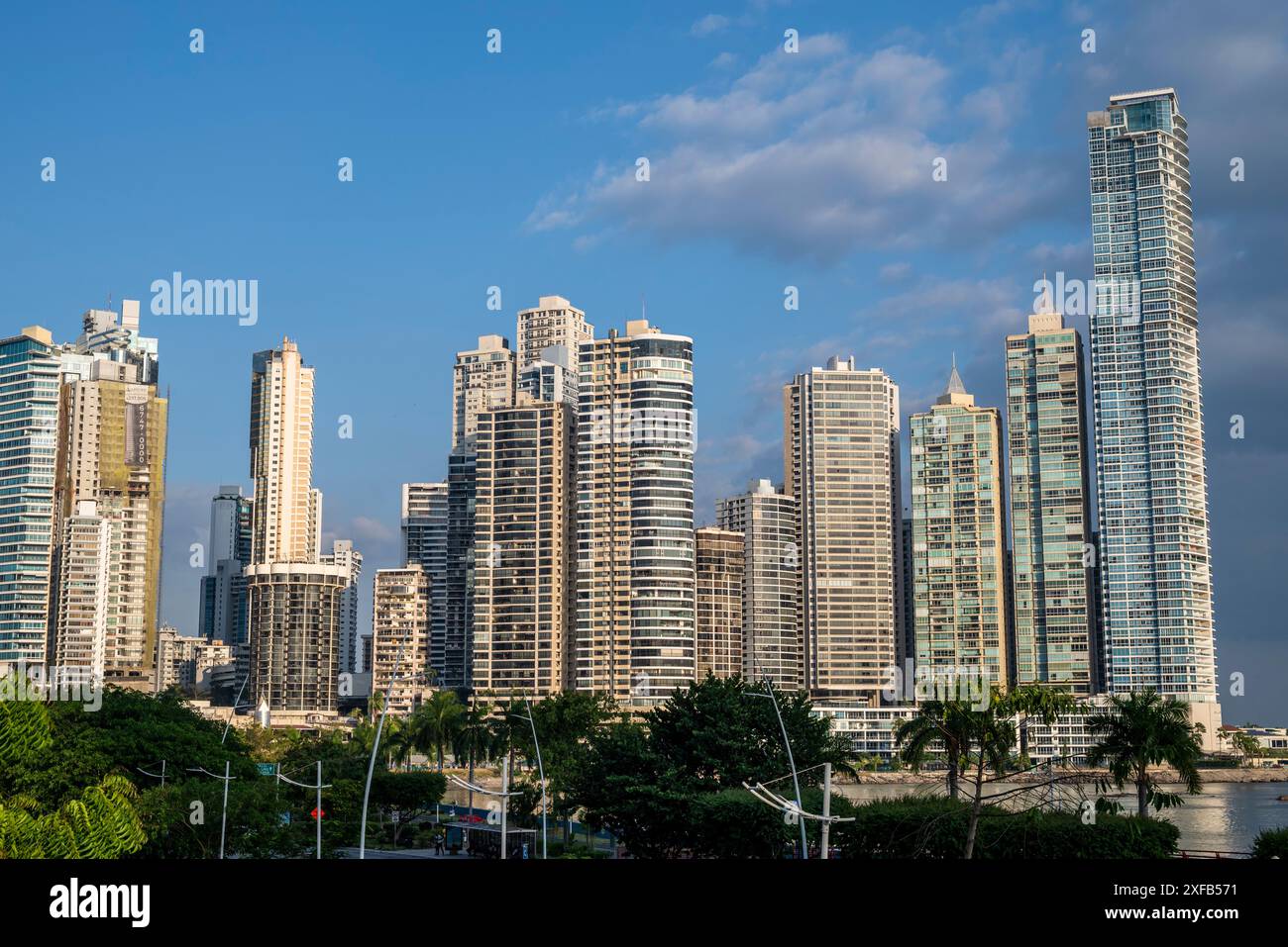 Cityscape with Punta Paitilla skyscrapers, luxury residential ...