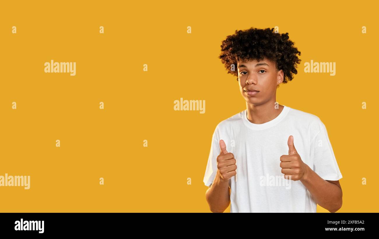 Like gesture. Positive feedback. Satisfied guy approving good idea ...