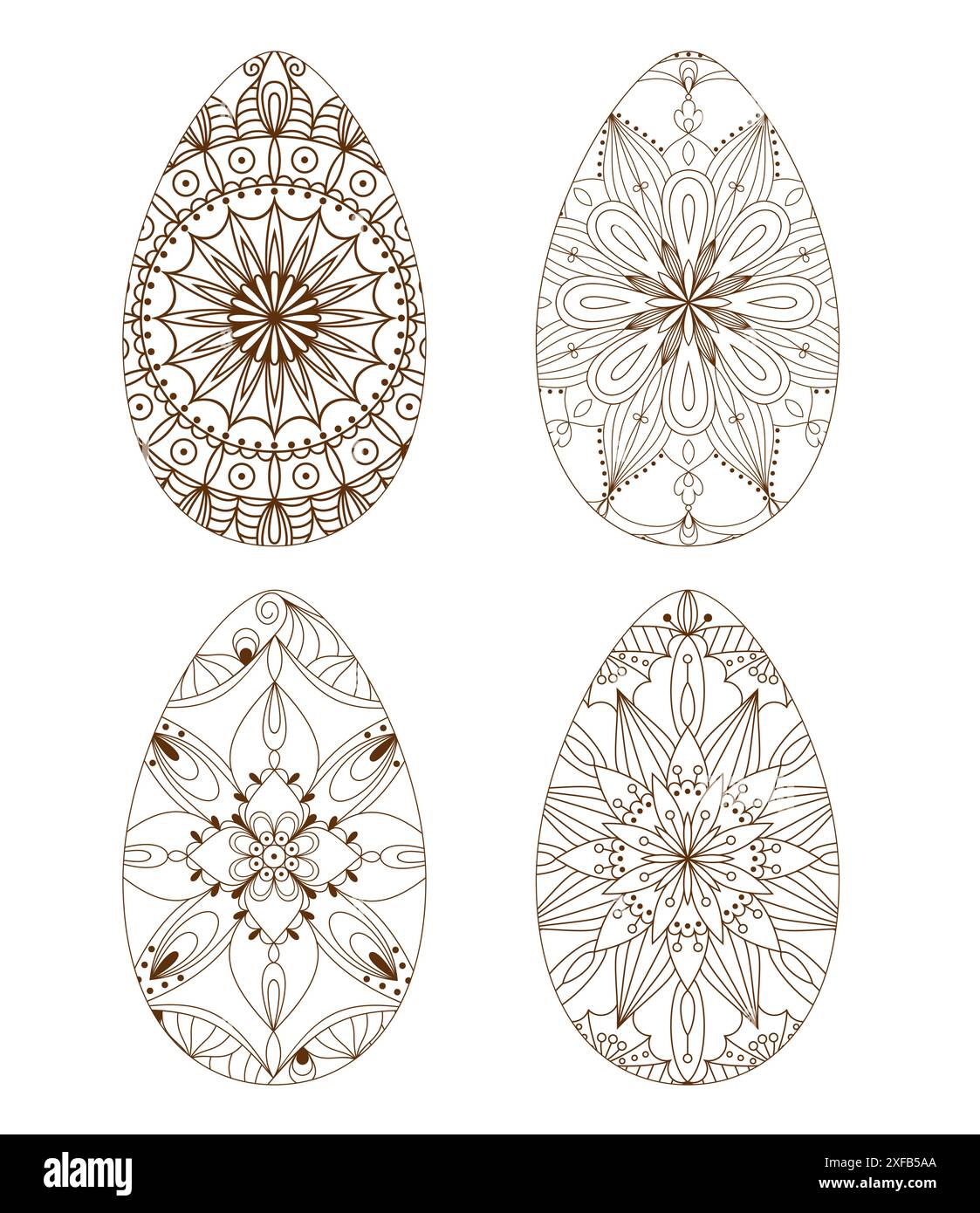 Zentangle easter eggs. Design element for art Stock Vector Image & Art ...