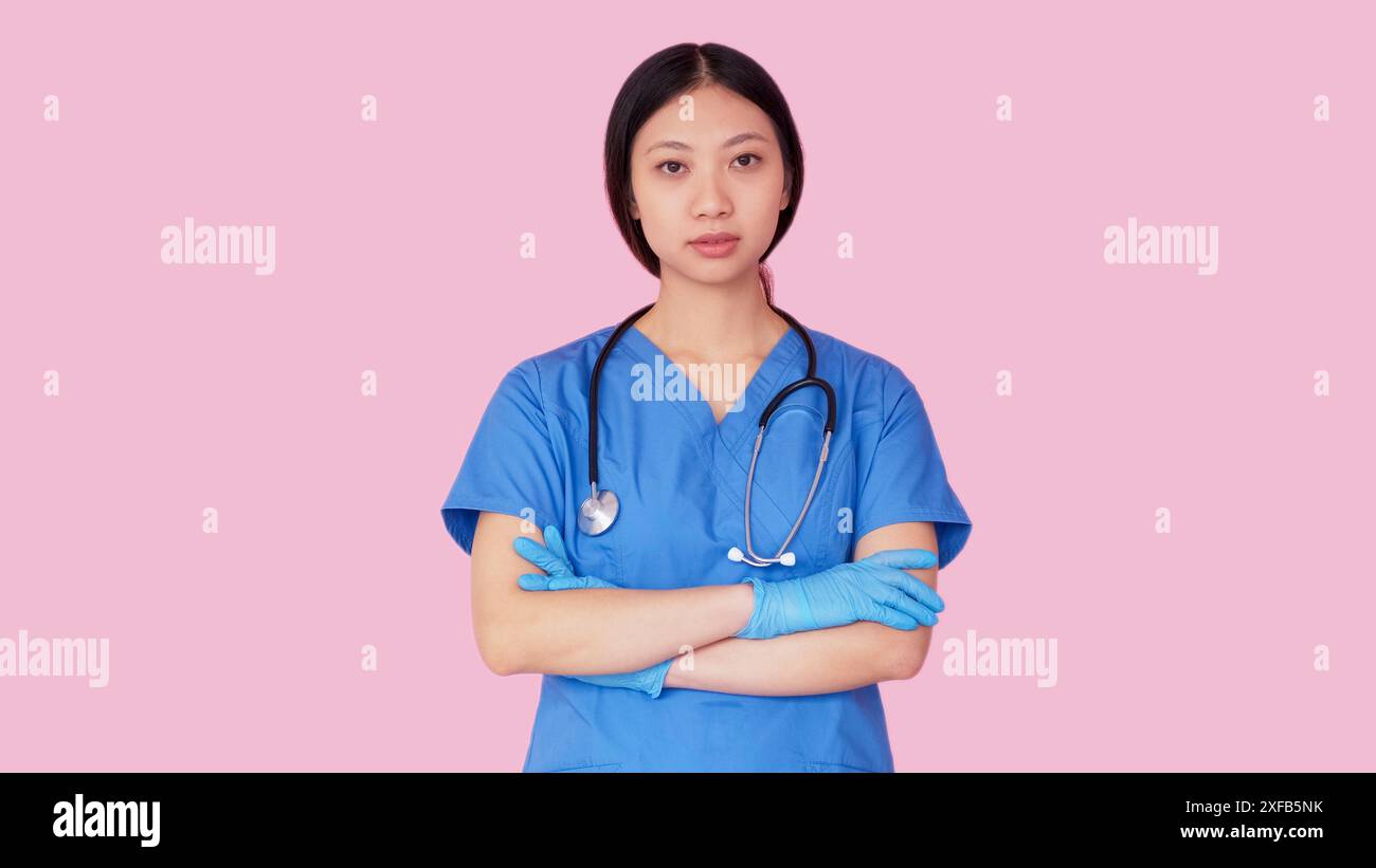 Doctor portrait. Healthcare practitioner. Medical staff. Confident ...