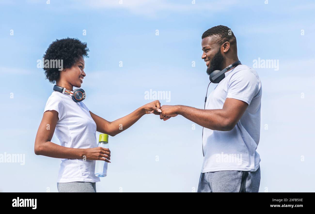 Fitness hands fist bump hi-res stock photography and images - Alamy