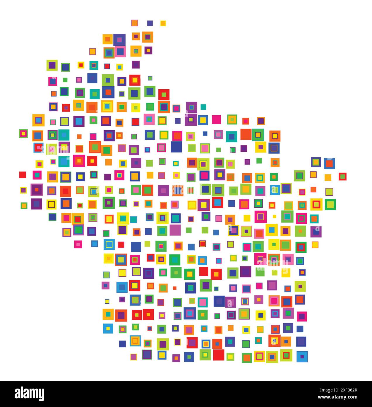 Symbol Map of the State Wisconsin (United States of America). Abstract ...