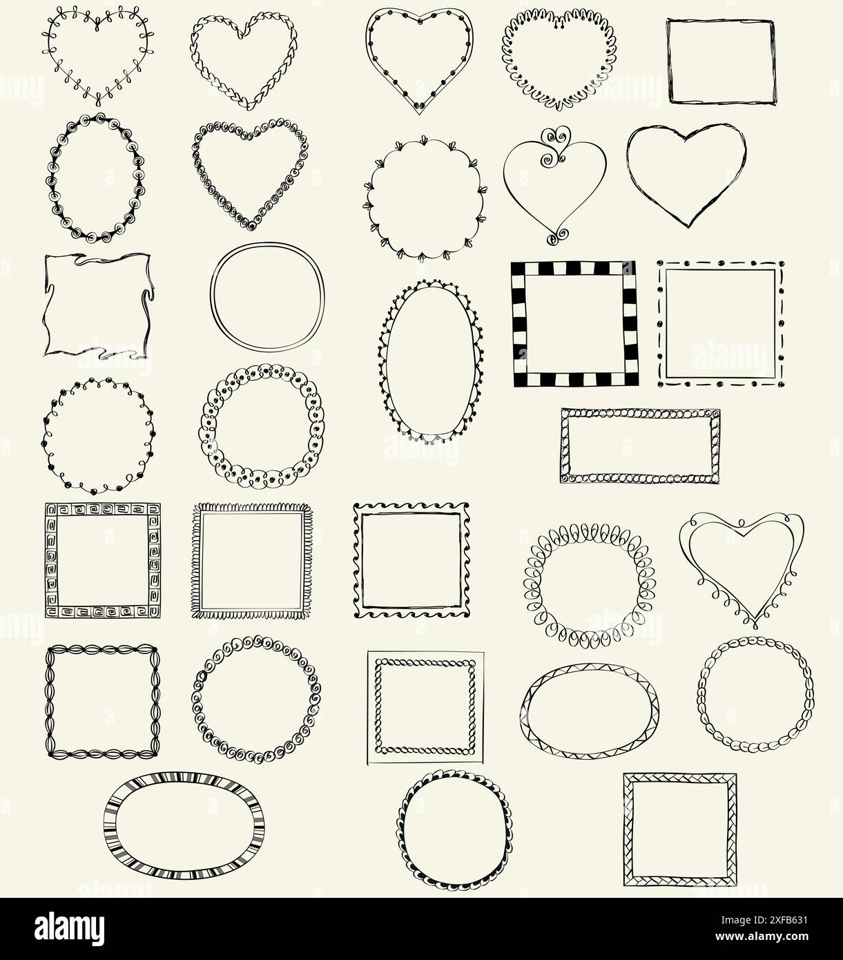 Illustration of Hand-Drawn Doodles and Design Elements Stock Vector ...