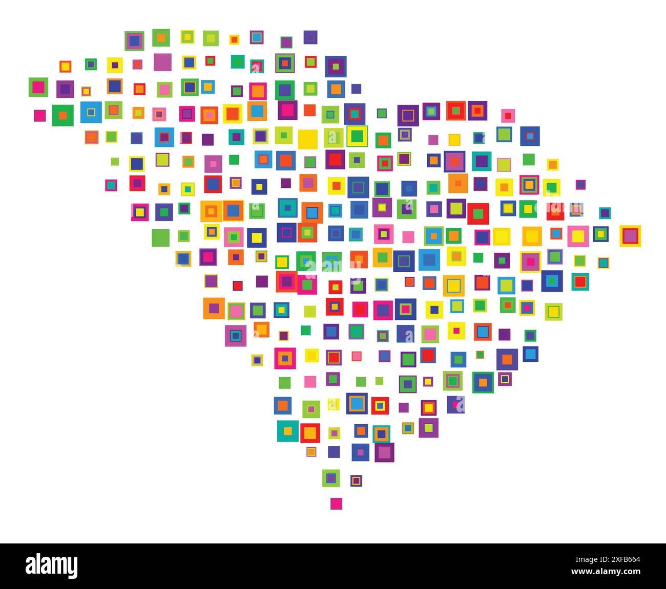 Symbol Map of the State South Carolina (United States of America ...
