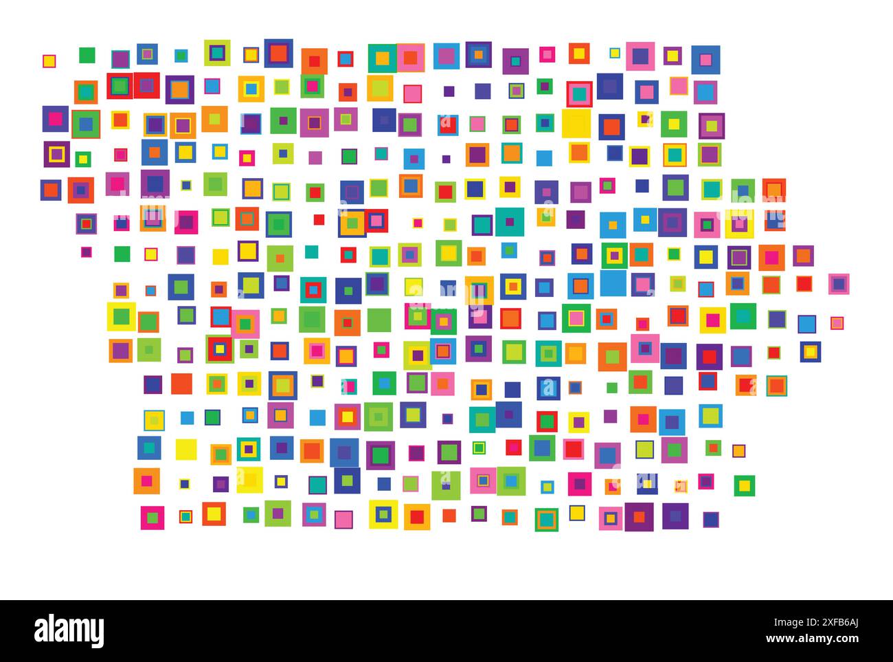 Symbol Map of the State Iowa (United States of America). Abstract map ...