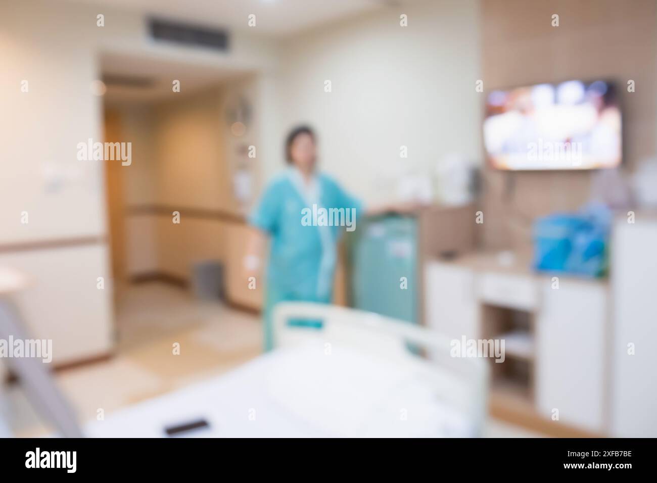 Abstract blur Hospital Room interior for background Stock Photo - Alamy