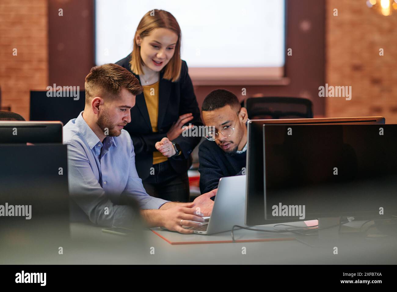 Strategic Business Meeting: Group of Professionals Collaborating in ...