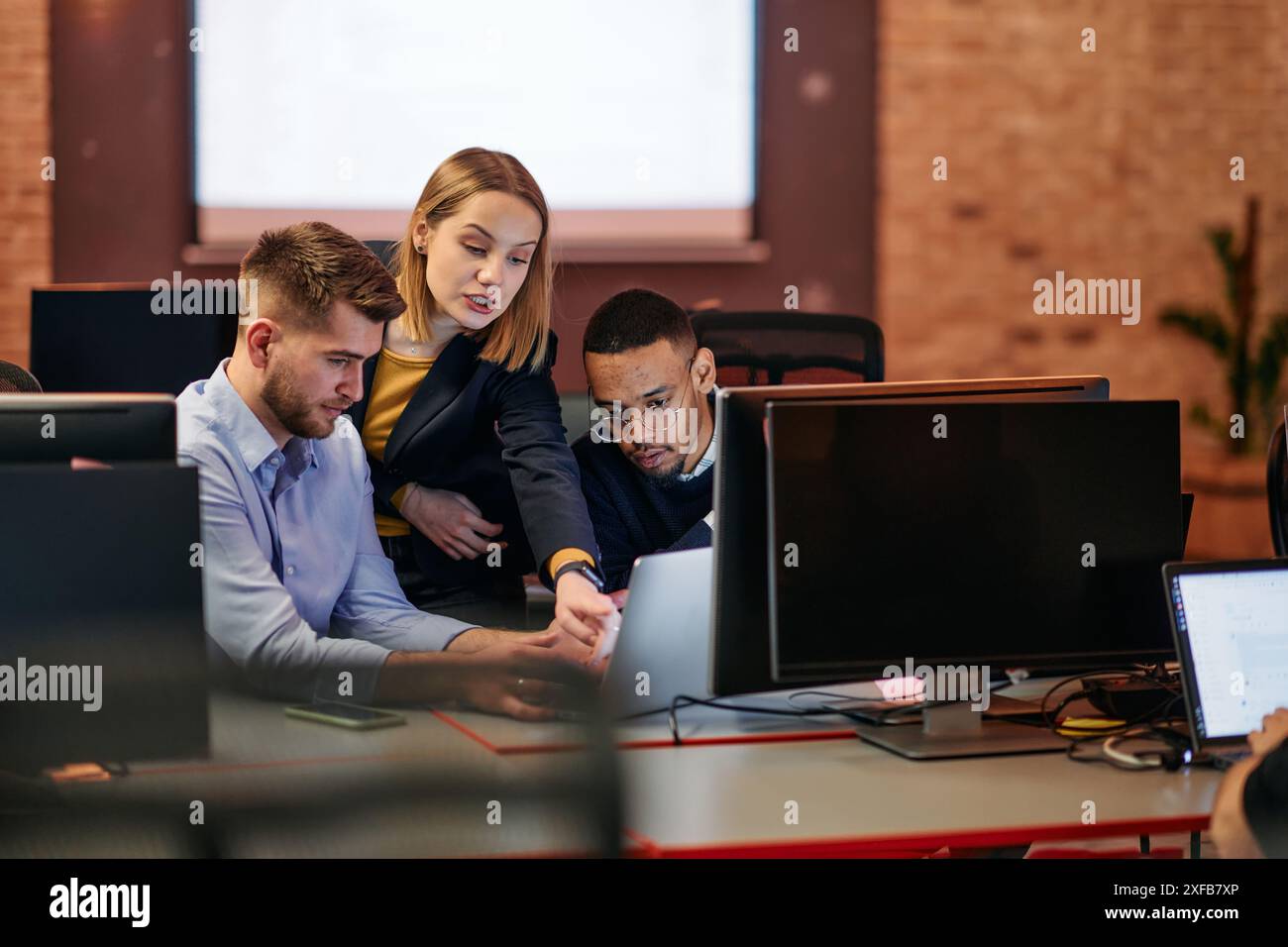 Strategic Business Meeting: Group of Professionals Collaborating in ...