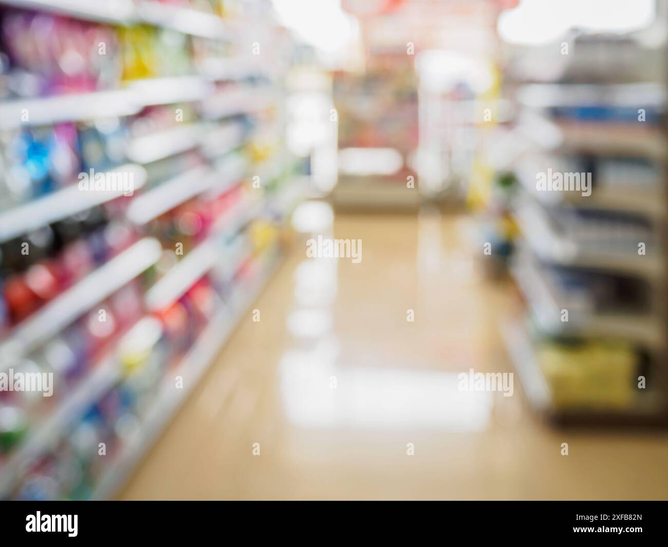 supermarket blurred for background Stock Photo - Alamy