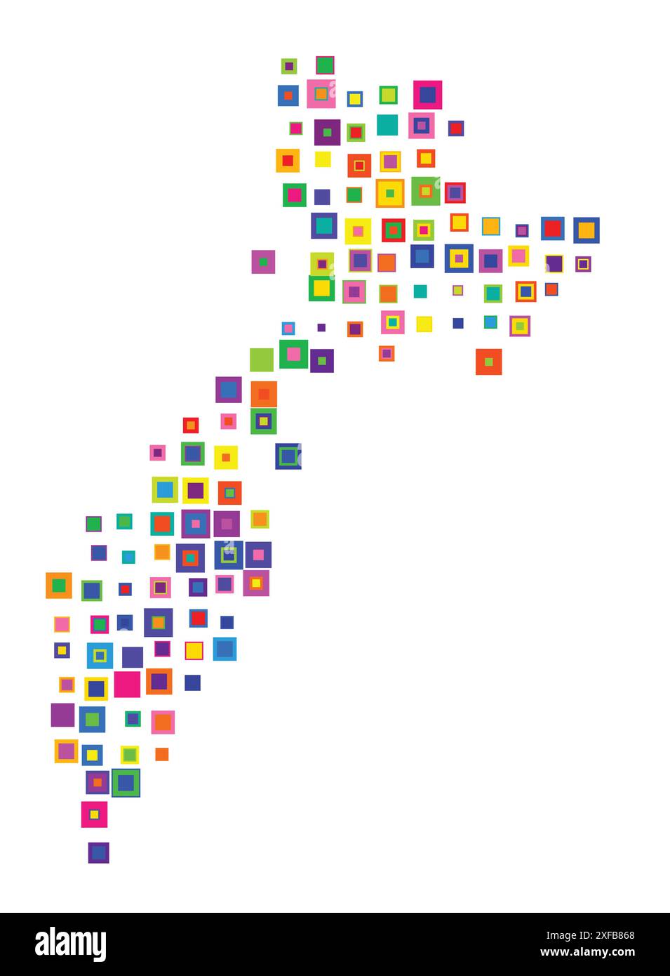 Symbol Map of the Region Kamchatka (Russia). Abstract map showing the ...