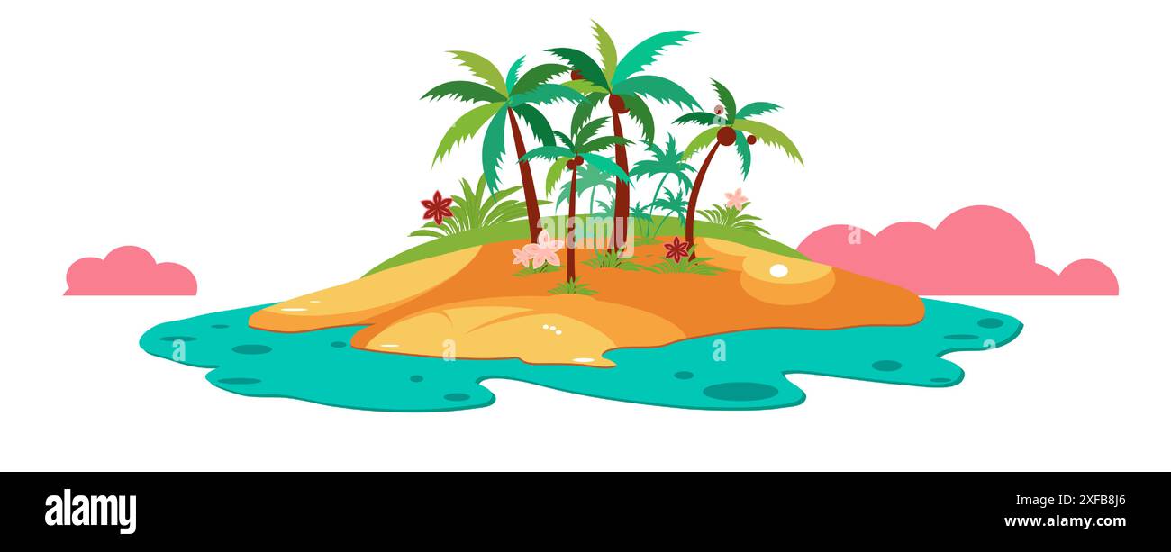 Palm tree beach umbrella Stock Vector Images - Alamy