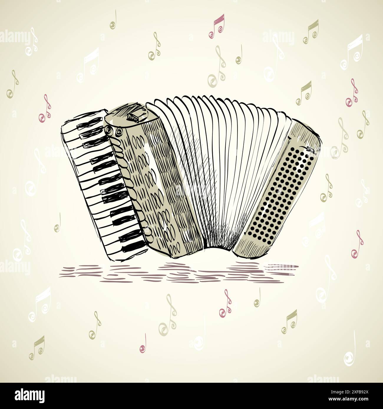 Accordion hand Stock Vector Images - Alamy