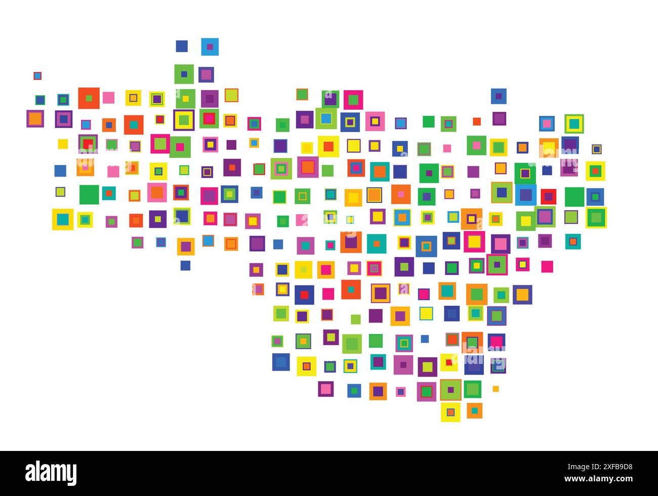 Symbol Map of the Region Vladimir (Russia). Abstract map showing the ...
