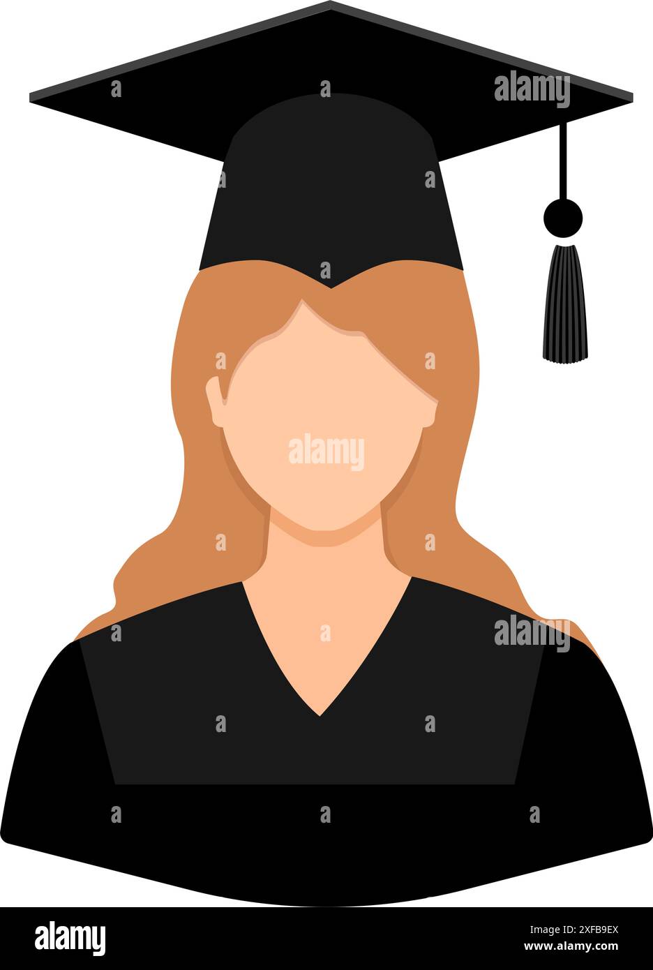 Graduated woman clip art. Flat Vector illustration Stock Vector Image ...