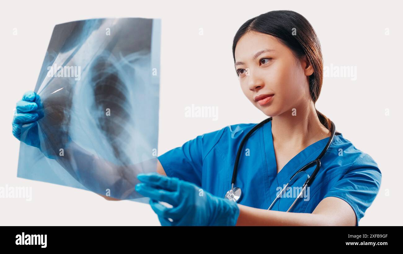 Chest radiology. Lung examination. Healthcare diagnostics. Professional ...