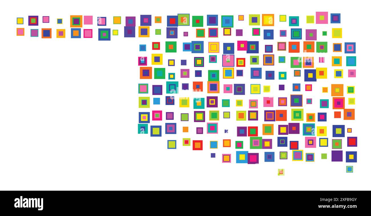 Symbol Map of the State Oklahoma (United States of America). Abstract ...